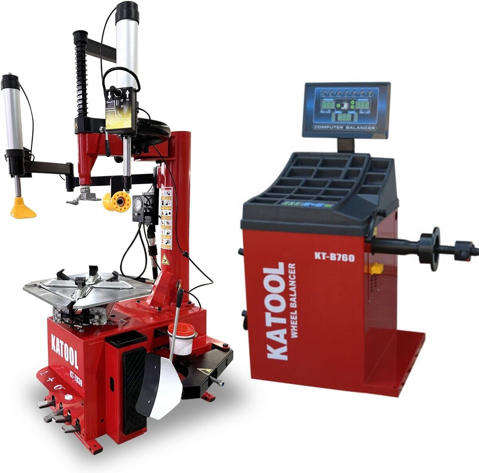 Amazon.com: KATOOL Tire Changer Machine KT800 Wheel Balancer KT-B760 2 ...