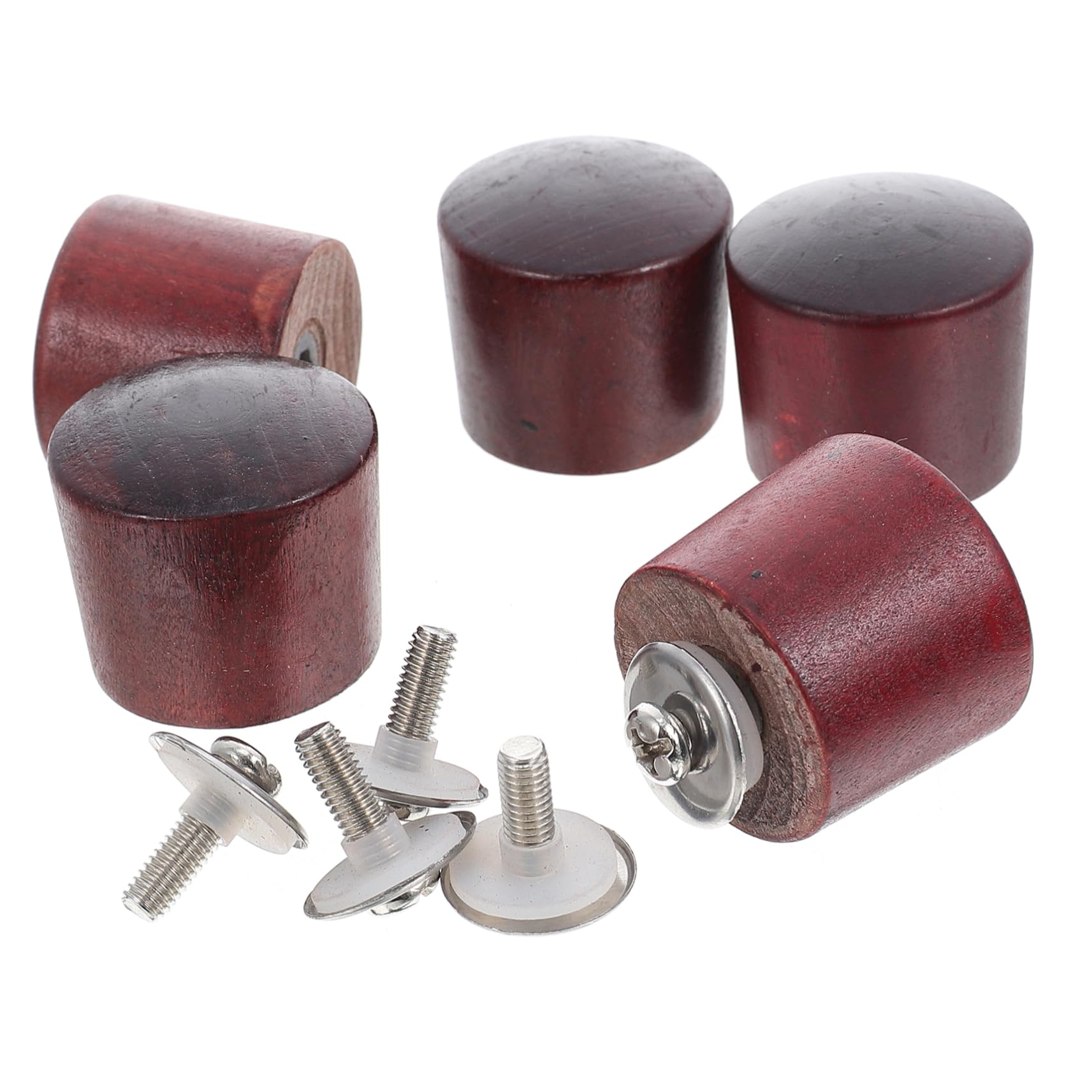 Amazon.co.jp: Cabilock 5個セット 木製の蓋の取っ手 frying pan set fry pan set 扱う つまみ ジャーヘッド 木の鍋蓋 付属品 : ホーム＆キッチン