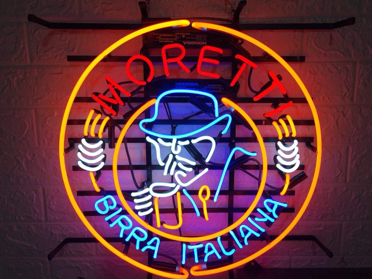 "Moretti Birra Italiana" Neon Ohlala Neon Light Sign Custom Name Beer ...