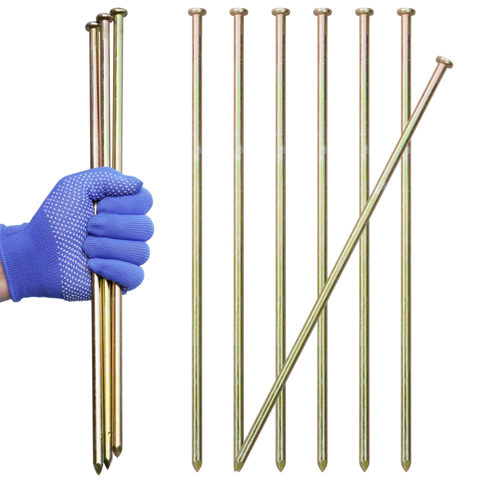 Snapklik.com : 10 Pcs 16 Inch Landscape Stakes, Heavy Duty Galvanized ...