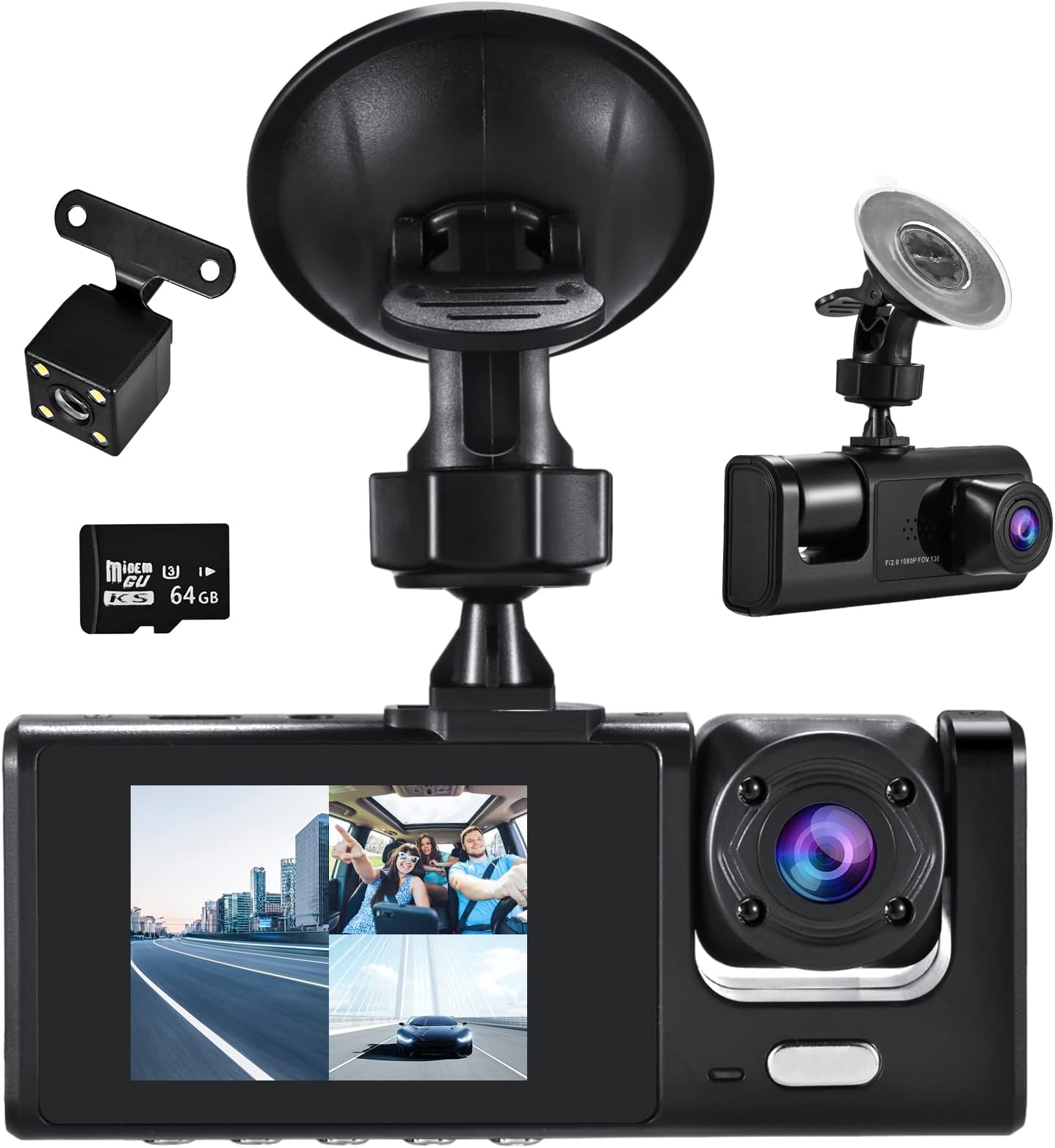 1080P Dash Cam Front and Rear,Full HD Dash Camera,Wireless Front and ...