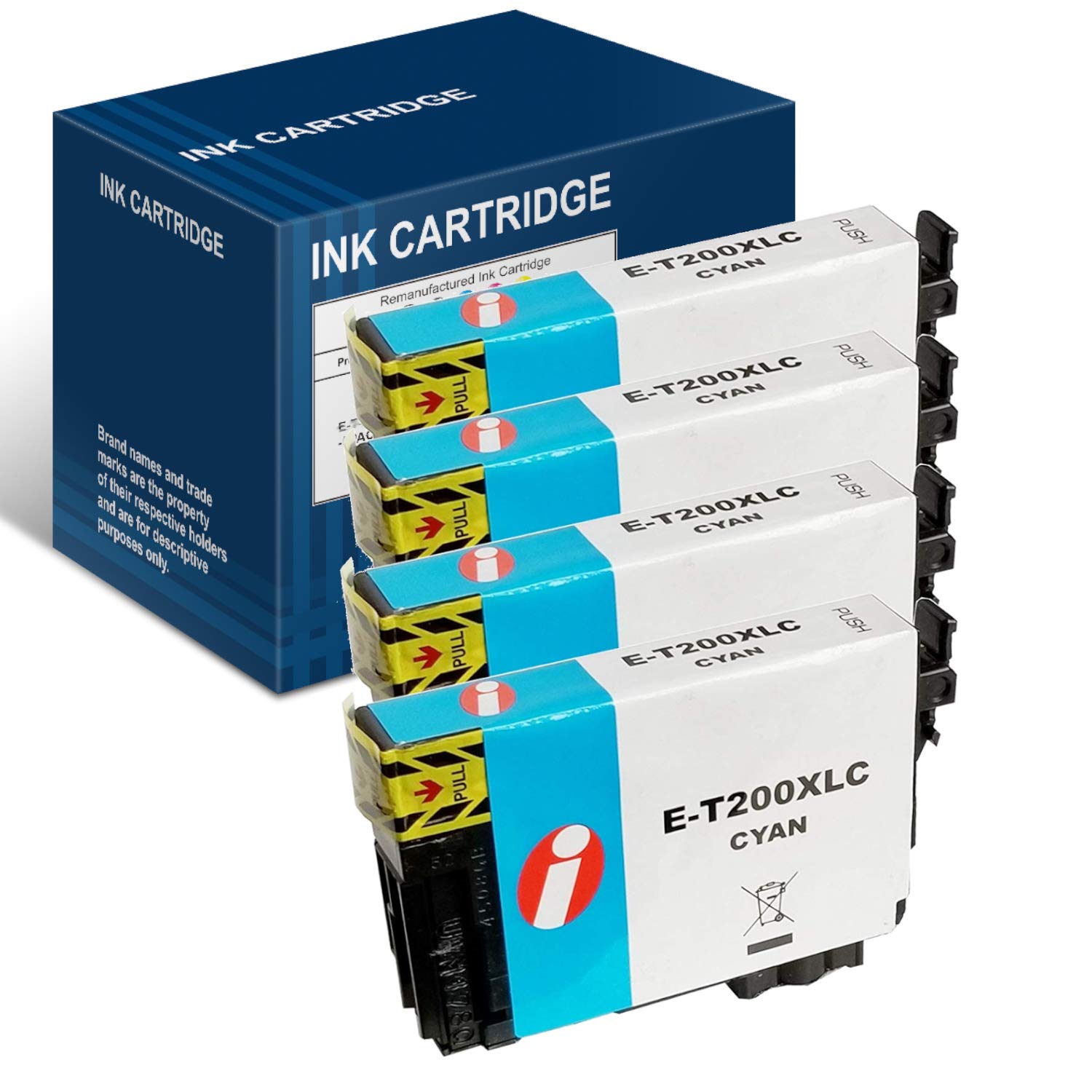 Amazon.com: INK4WORK 200XL Cyan Remanufactured Ink Cartridge ...