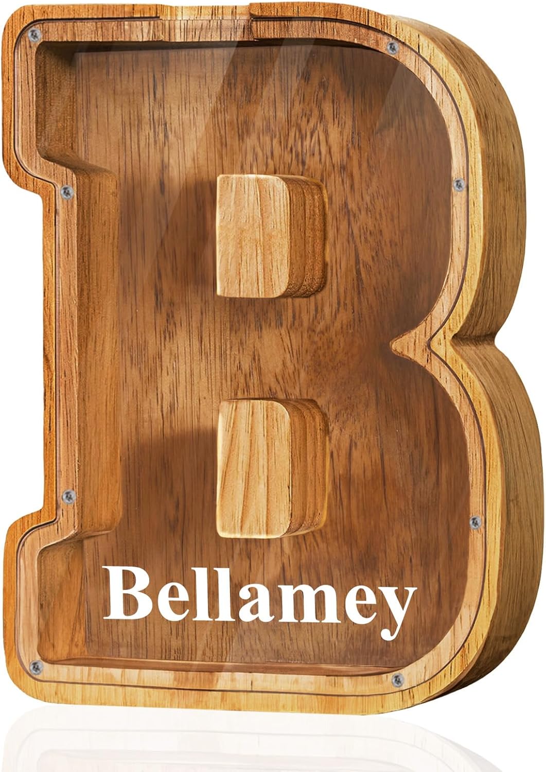 Amazon.com: Customized Name Large Wooden Piggy Bank for Kids Boys Girls ...