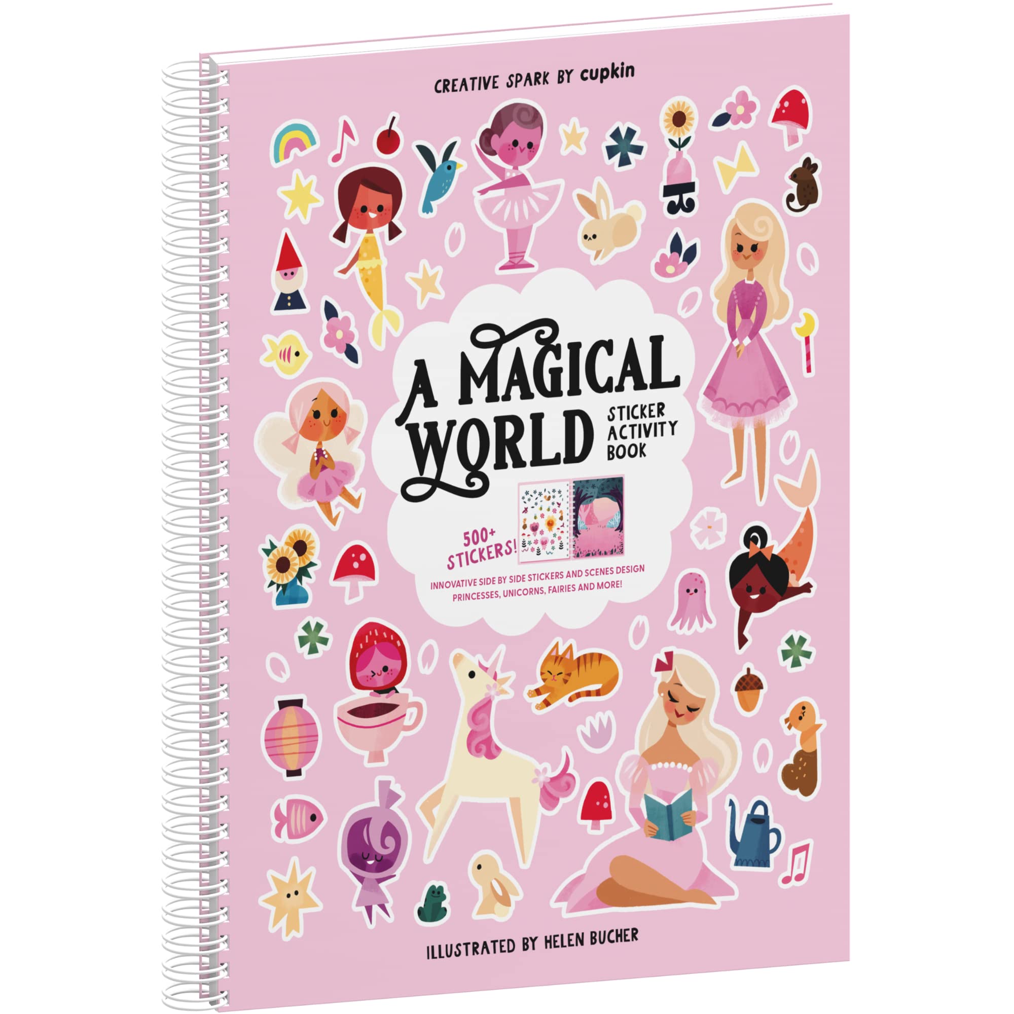 A Magical World Princess Coloring Book with 500+ Stickers & 12 Scenes ...