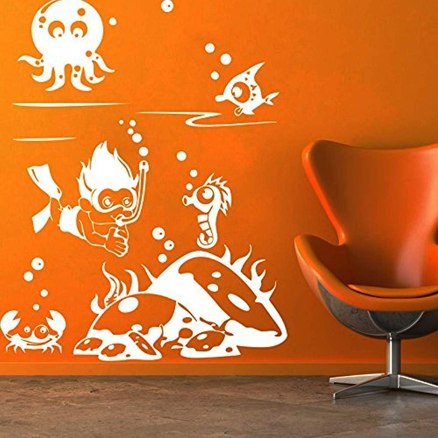 Amazon.com: Vinyl Wall Decal Snorkel Friends Decal Mural Decor Home ...