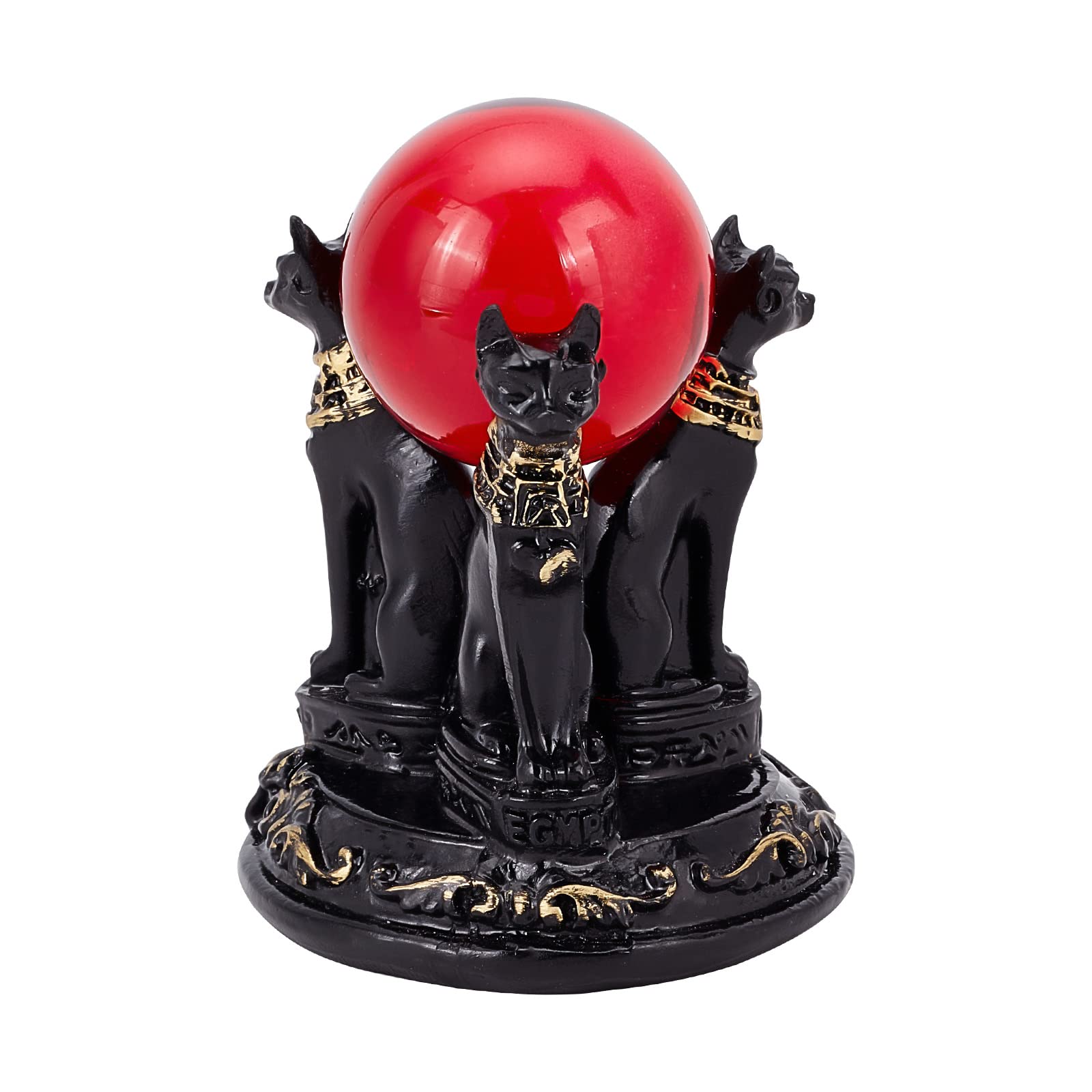 Amazon.com: AHANDMAKER Triple Egyptian Bast Bastet Cats Crystal Ball ...