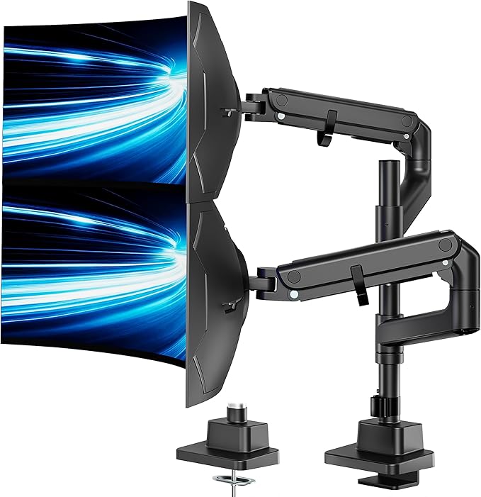Amazon.com: monTEK Dual Monitor Arm for up to 57" and 59.4 lbs ...