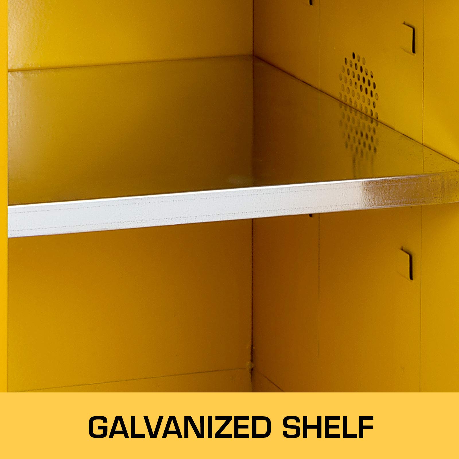 17x17 Galvanized Cabinet Shelves 17"x17"x22" Flammable Safety Cabinet ...