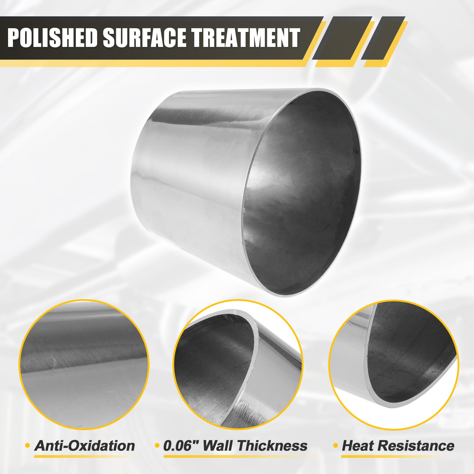 Snapklik.com : Car Mandrel Exhaust Bend Elbow Pipe 304 Stainless Steel ...