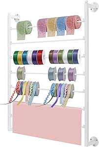 Amazon.com: Ribbon Holder,Wall Mounted Ribbon Storage Organizer,7-Tier ...