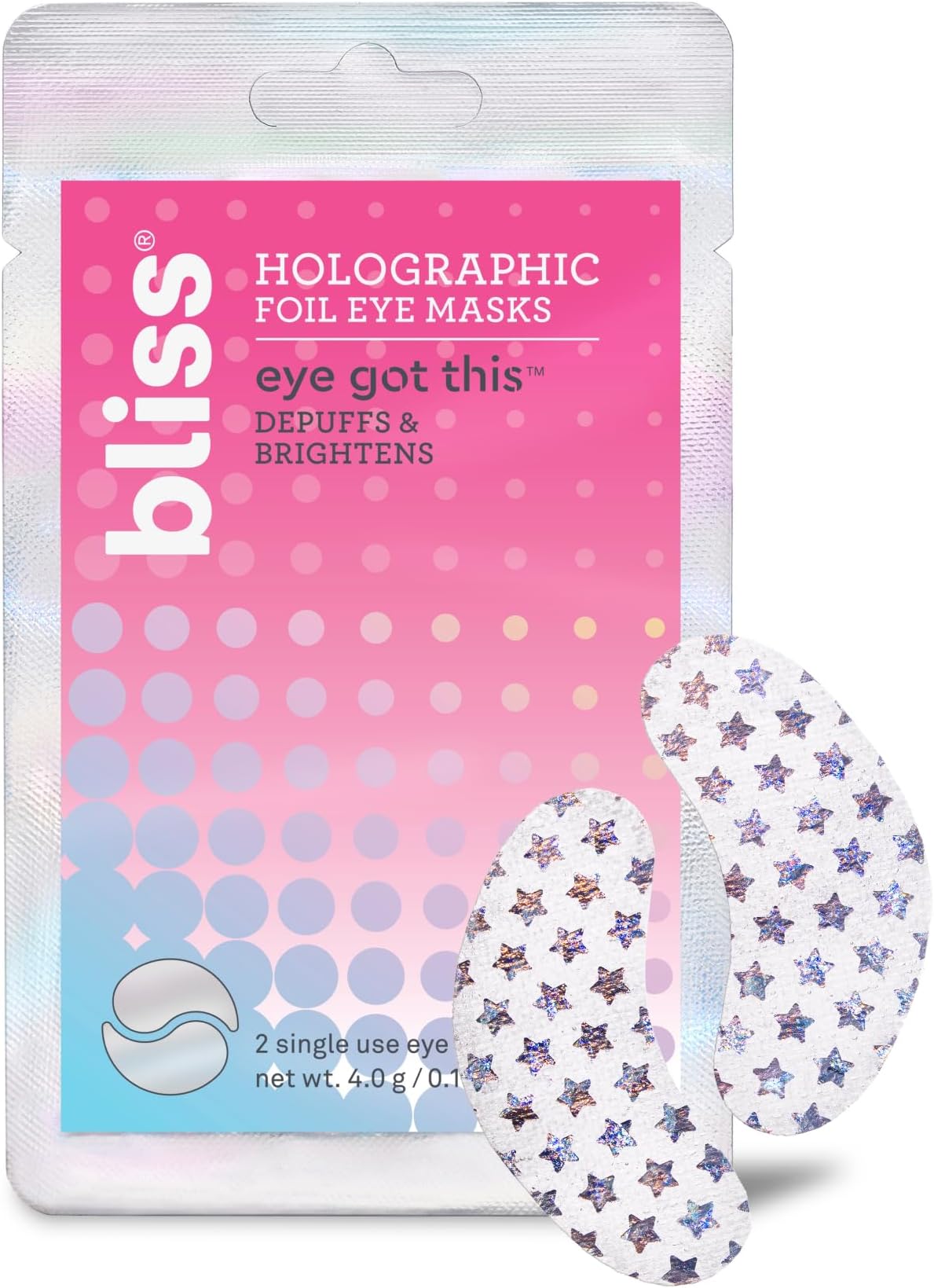 Amazon.com : Bliss Eye Got This Holographic Foil Eye Masks - 5 Pack ...