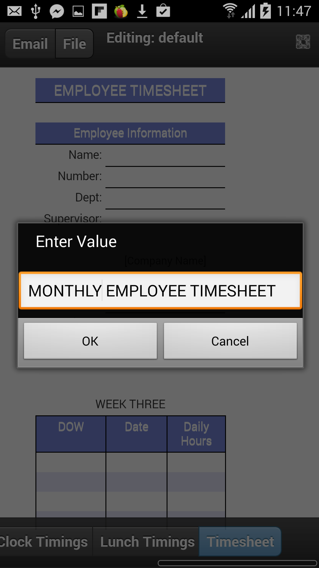 Monthly Employee Timesheet - App on Amazon Appstore