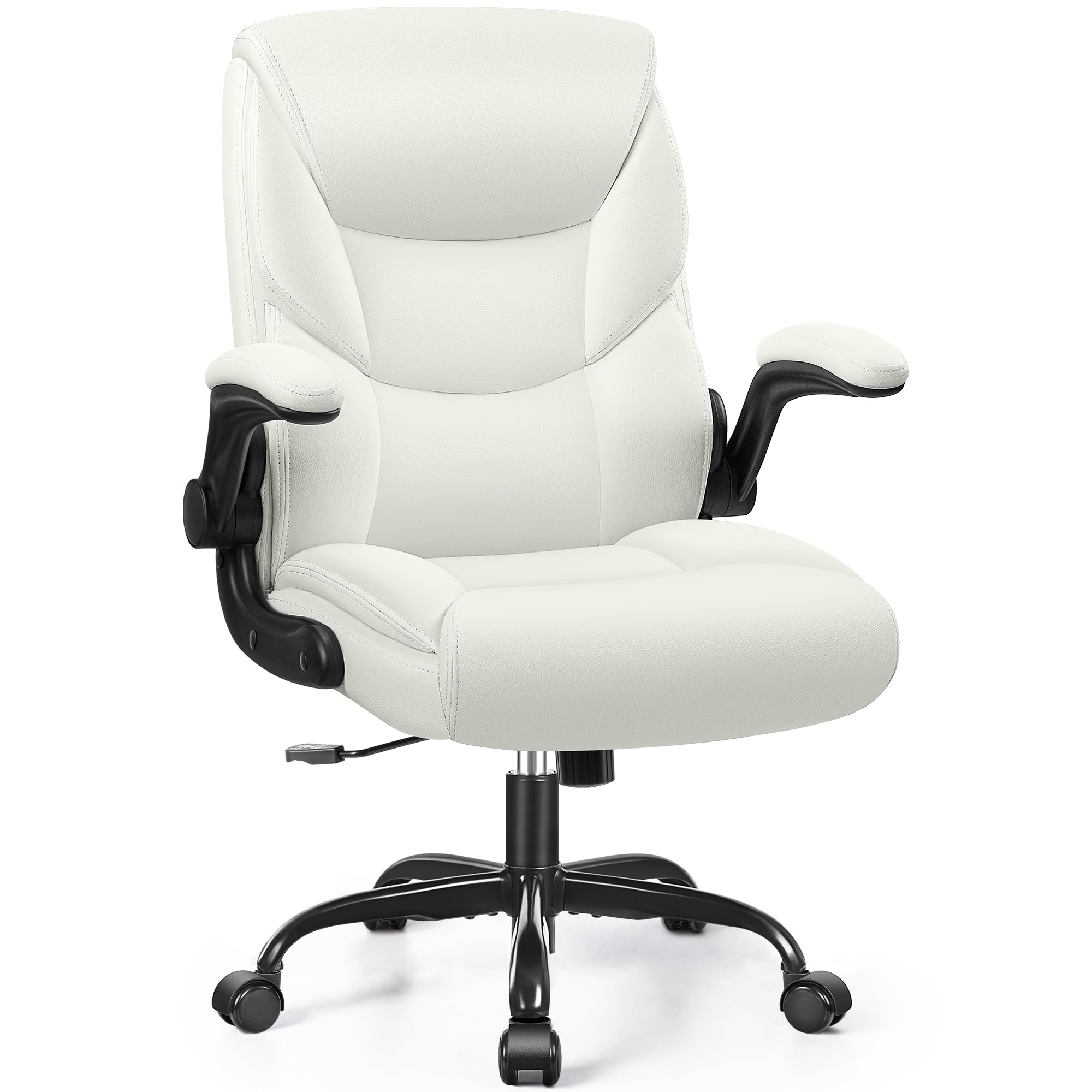 Amazon.com: FelixKing Leather Office Chair, Small PU Ergonomic Desk ...