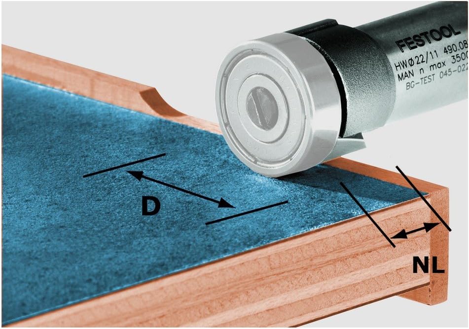 Festool Edge Trimming Cutter HW D22/8 OFK 490085 – Pack of 1 - Amazon.com