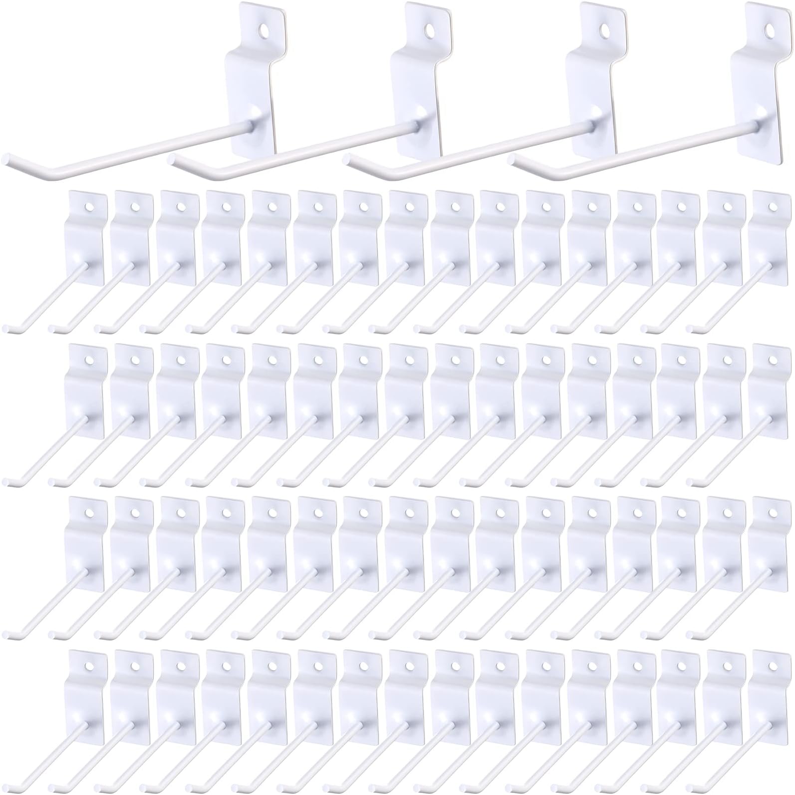 Amazon.com: 100 Pack Slatwall Hooks 4 Inch Slatwall Accessories ...