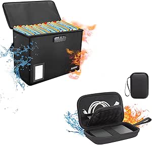 Amazon.com: ELOBOON Fireproof Comic Book Storage Box & Fireproof Hard ...