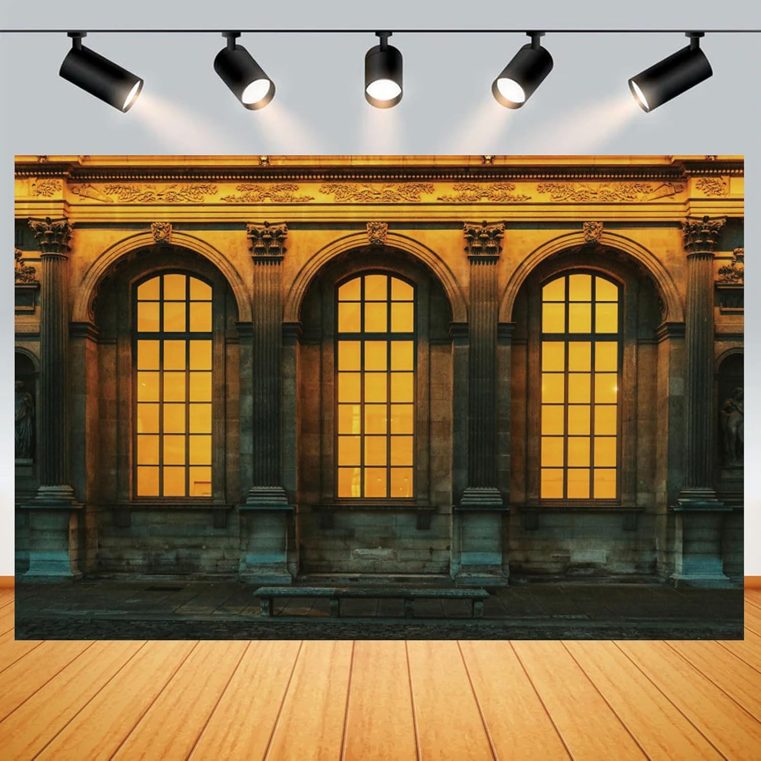 Amazon.com : Yeele 10x8ft Old Vintage Arched Windows Backdrop for ...