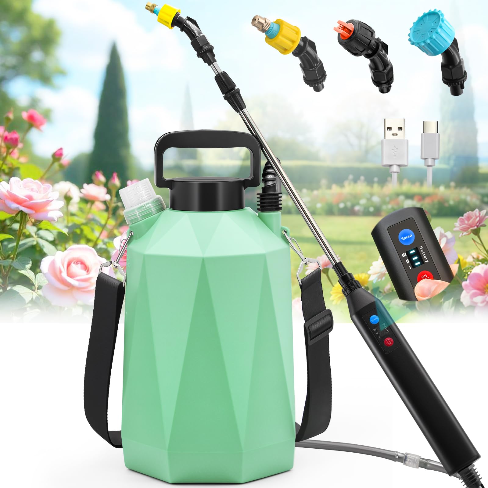 Snapklik.com : Battery Powered Sprayer 135Gallon/5L, 2025 Upgraded Electric Sprayer In Lawn And ...