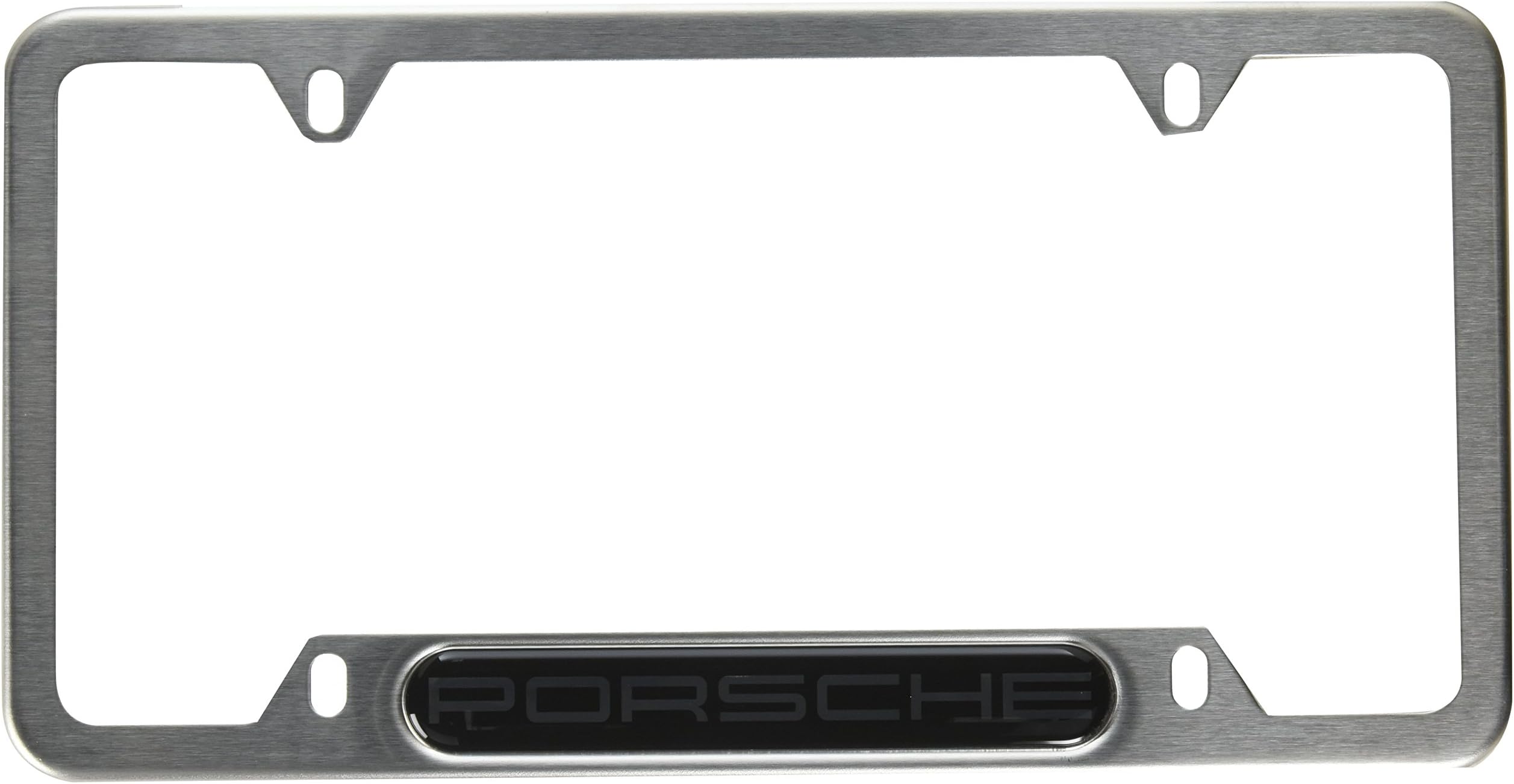Amazon.com: Porsche Macan Brushed Stainless Steel License Plate Frame ...