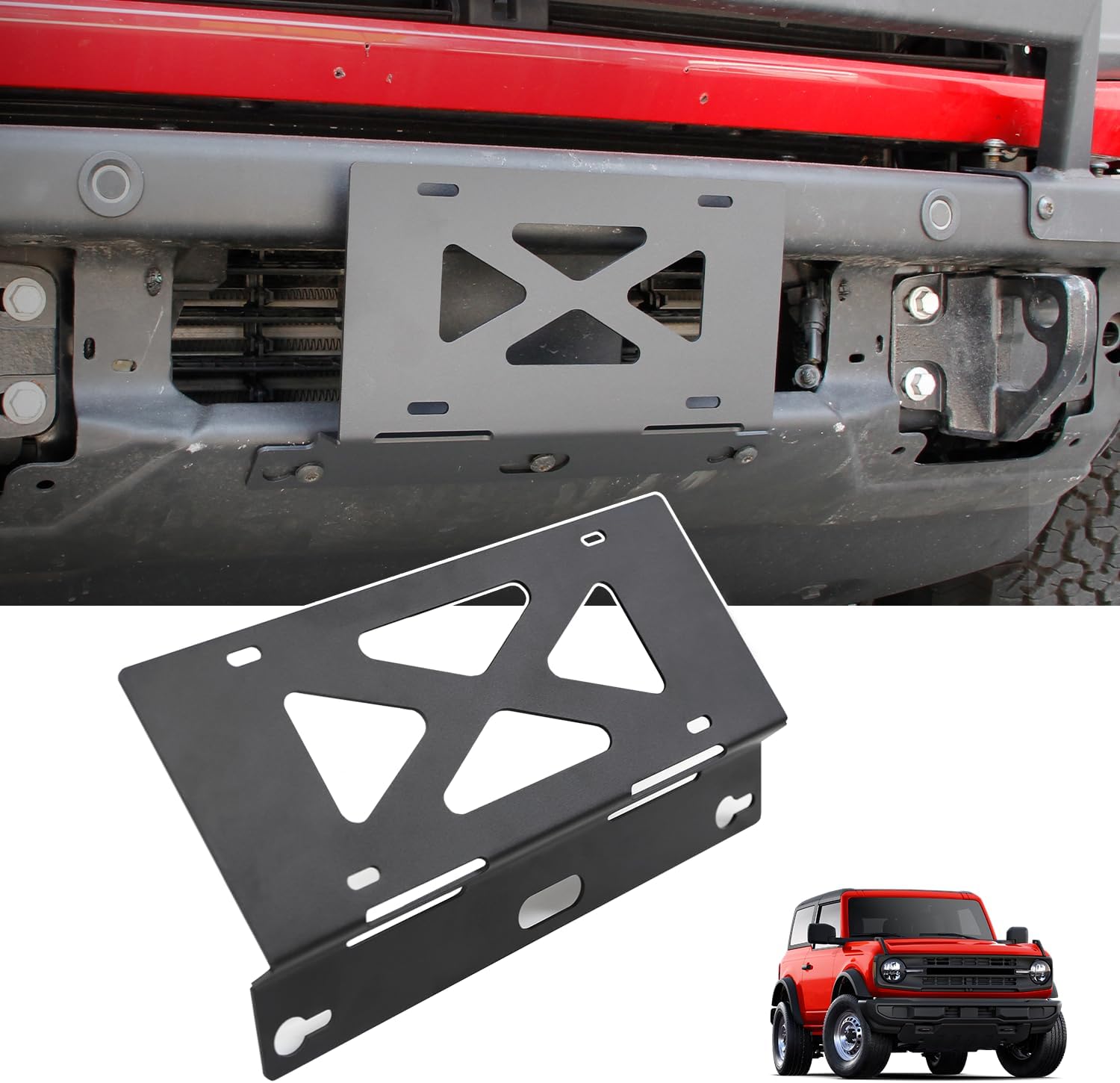 Amazon.com: Front License Plate Bracket Compatible with Ford Bronco 2/4 ...