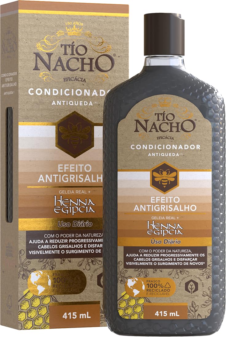 Tio Nacho Condicionador Antigrisalho 415ml - Antiqueda e Henna Egípcia ...