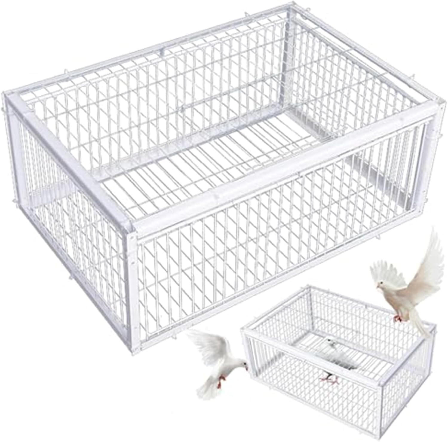 Pigeon Trap with Two One-Way Access Entrances Bird Trap 16x12x10 Inch ...