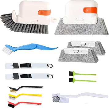 Amazon.com: 13pcs Window Groove Cleaning Brush Kit, Magic Window Track ...