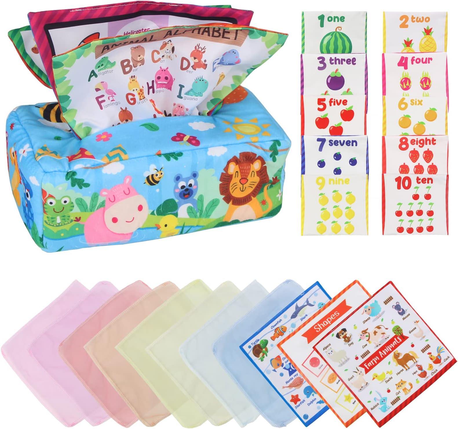 Fisher-Price Pretend Tissue Box Baby Sensory Toy for Newborns, Tummy ...