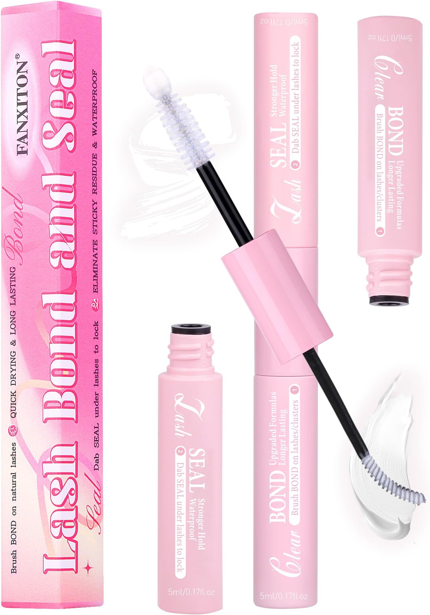 Amazon.com: VEYESBEAUTY Lash Bond and Seal Waterproof 2 in 1 Cluster ...