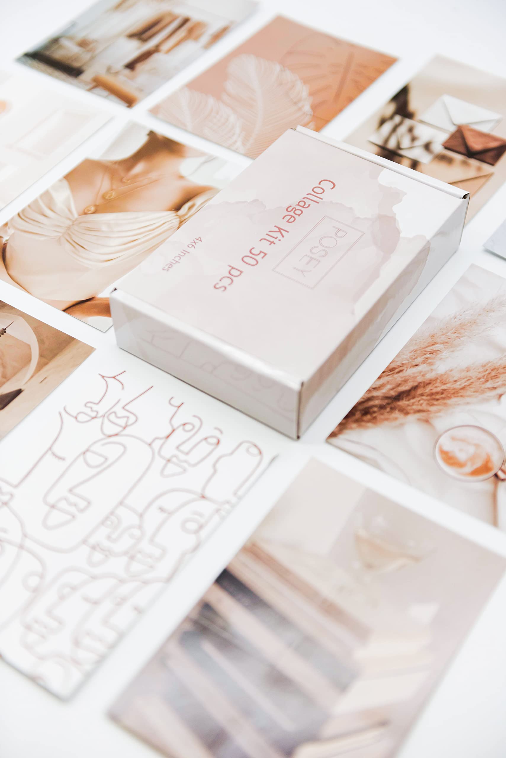 POSEY Wall Collage Kit | 4x6 Inch 50 Picture Collage Wall Kit | Photo ...