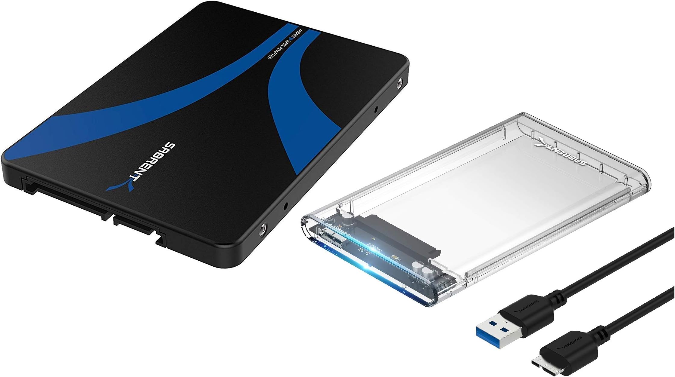 Amazon.com: Sabrent mSATA to 2.5-Inch SATA III Aluminum Enclosure ...