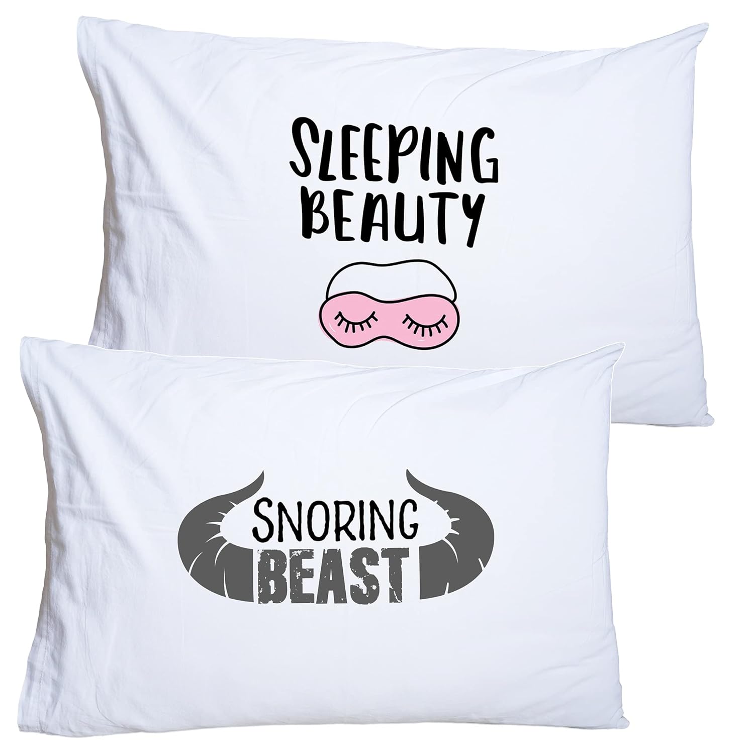 Amazon.com: Personalized Sleeping Beauty & Snoring Beast Standard ...