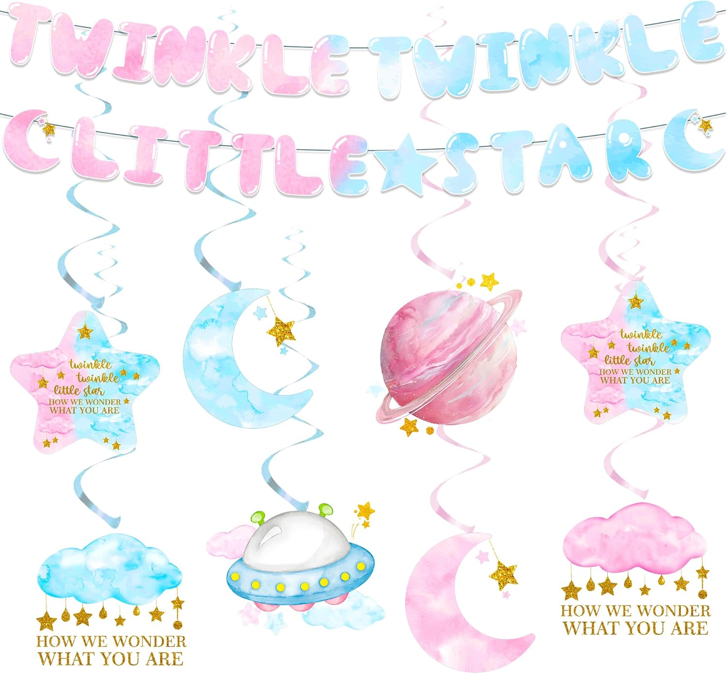 Amazon.com: Twinkle Twinkle Little Star Party Decorations Gender Reveal ...