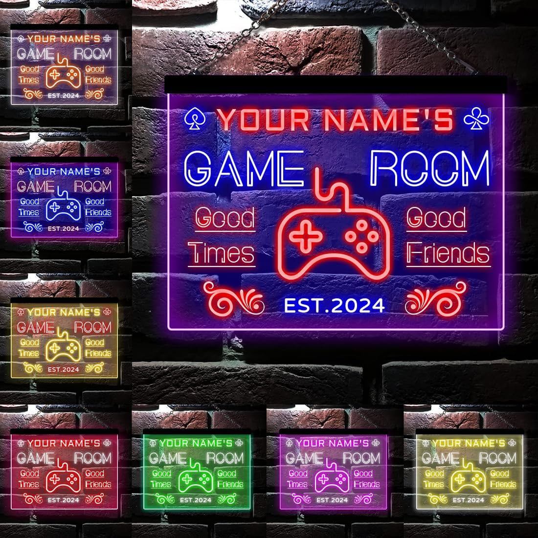 Amazon.com: Attention Personalized Game Neon Sign, Custom Name Game ...