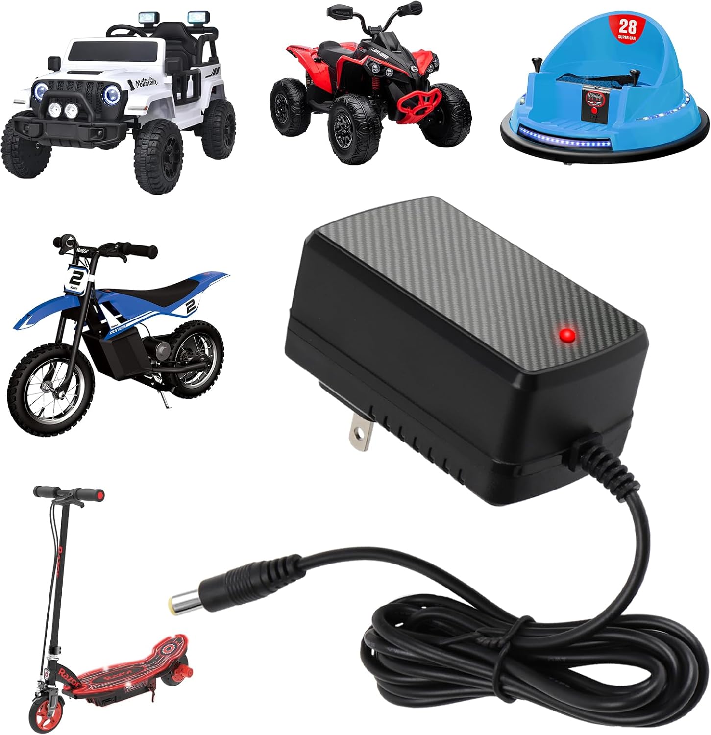 Cepillo Electrico Cargador De 12 V Para Razor Power Core 90 E90 E95 95 ...