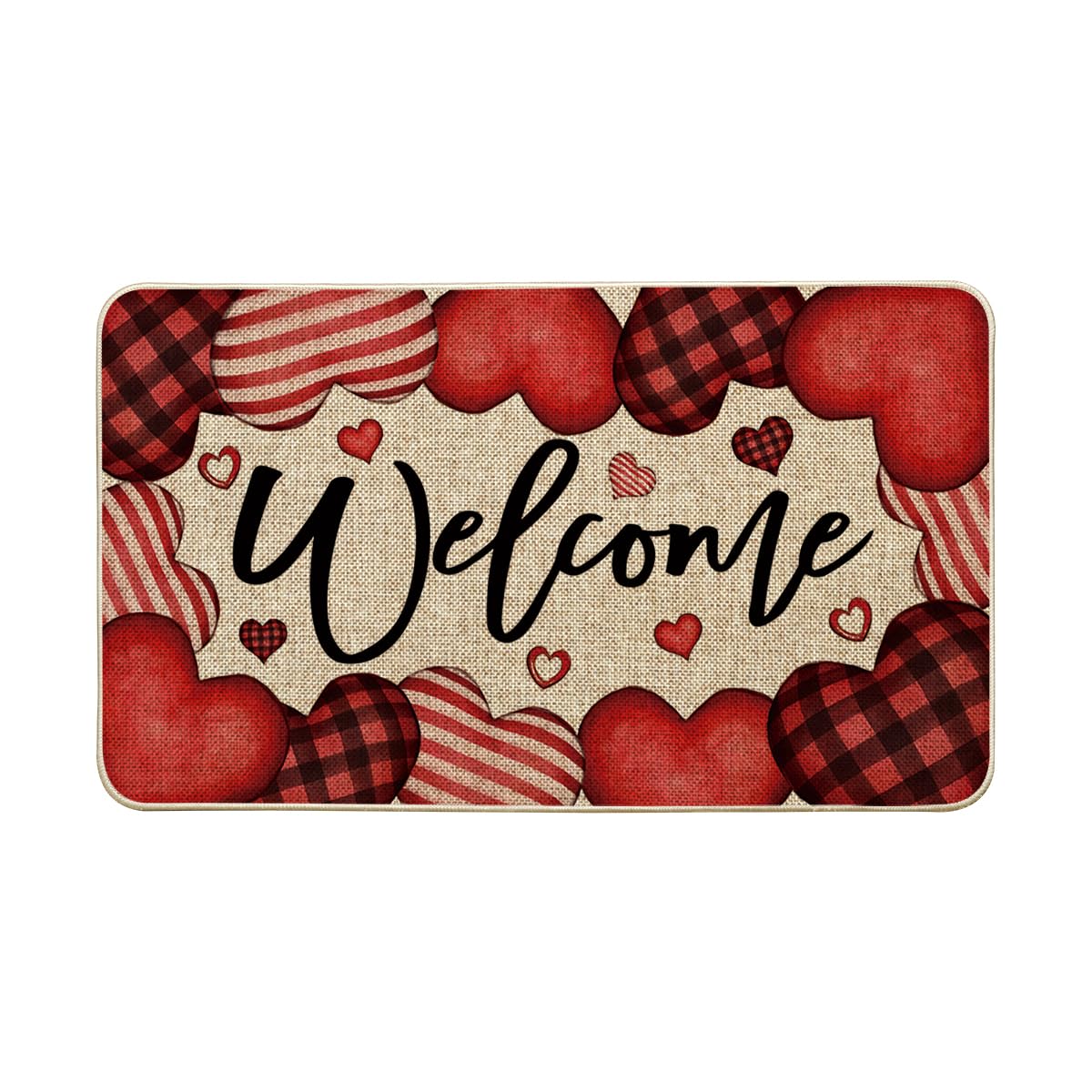 Amazon.com: Artoid Mode Love Heart Welcome Valentine's Day Doormat ...