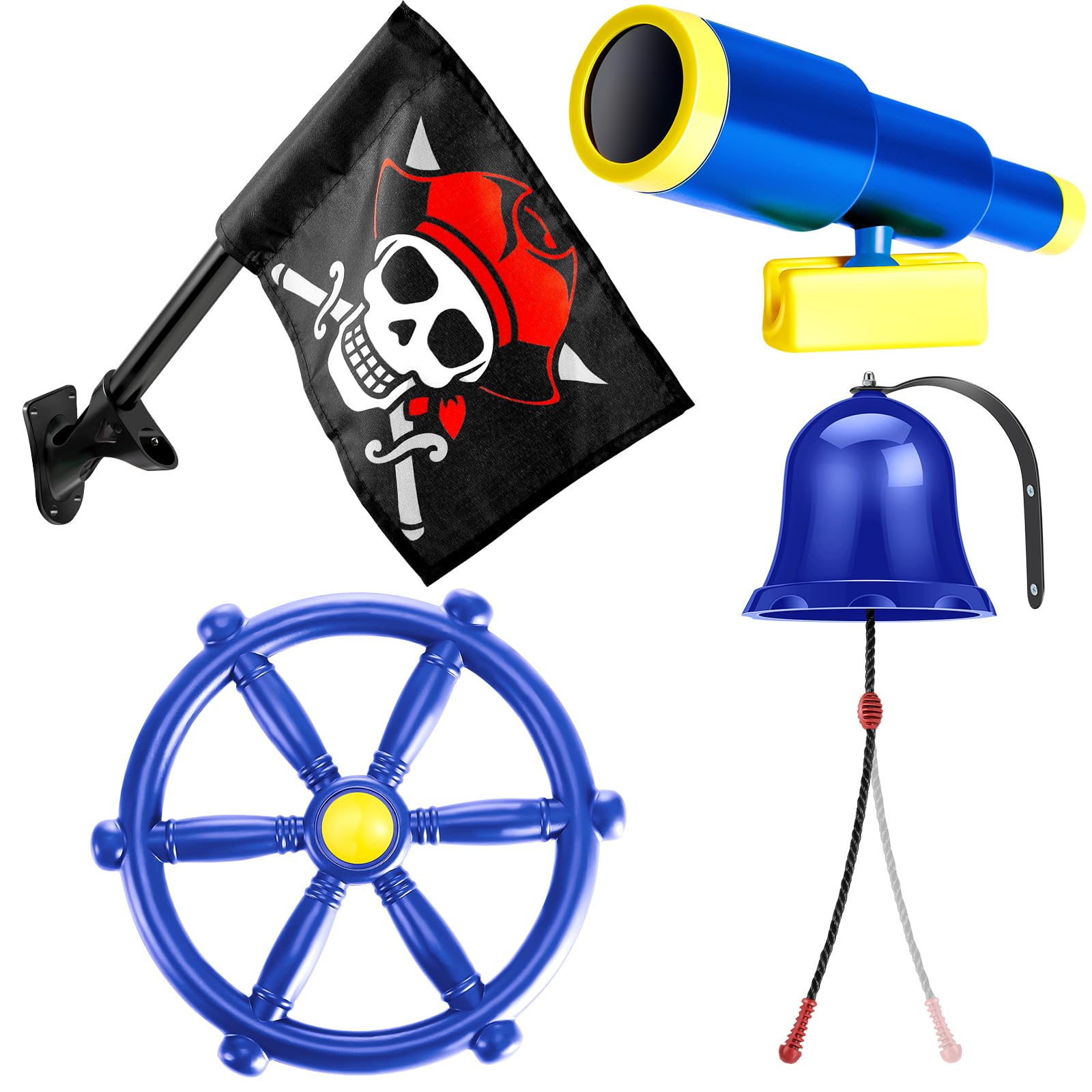 Amazon.com: Junkin 4 Pcs Outdoor Playground Accessory Kids Pirate ...