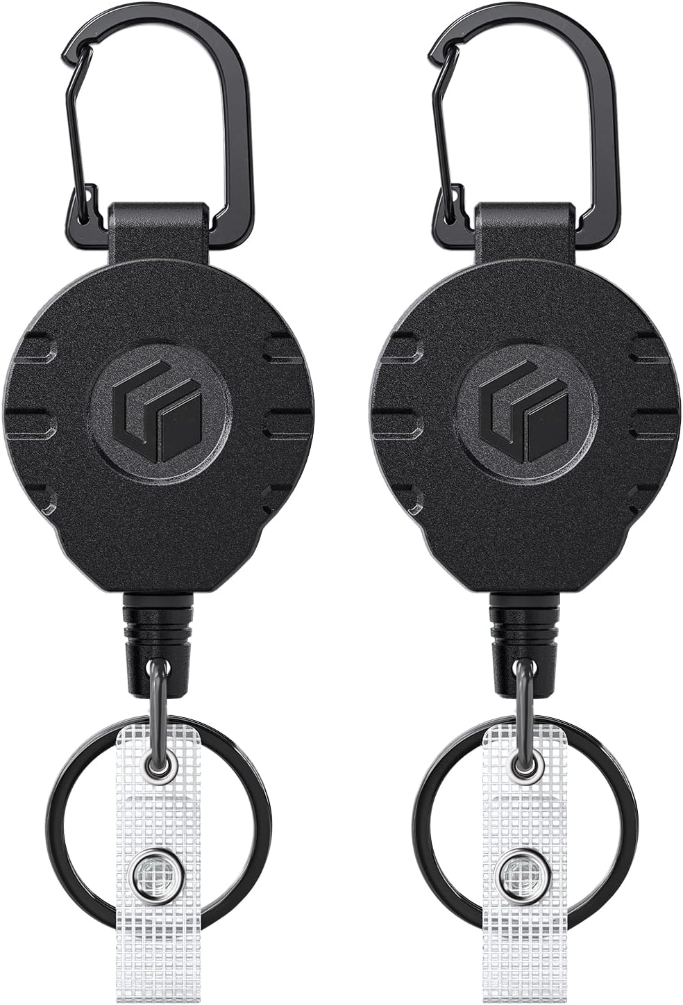 MNGARISTA Paquet de 2 porte-clés rétractables, porte-badge mousqueton ...