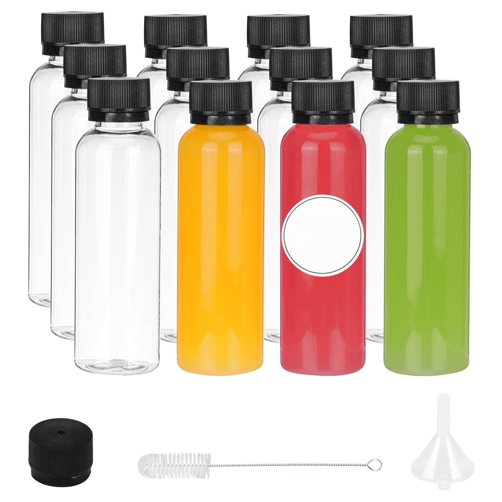 Amazon.com: Moretoes 2oz Shot Bottles with Caps, 12pcs Plastic Juice ...