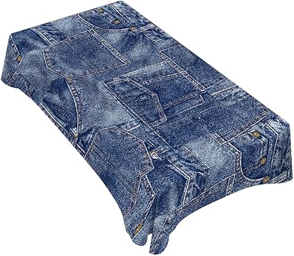 Amazon.com: Denim Style Decorative Rectangle Tablecloth Romance Indigo ...