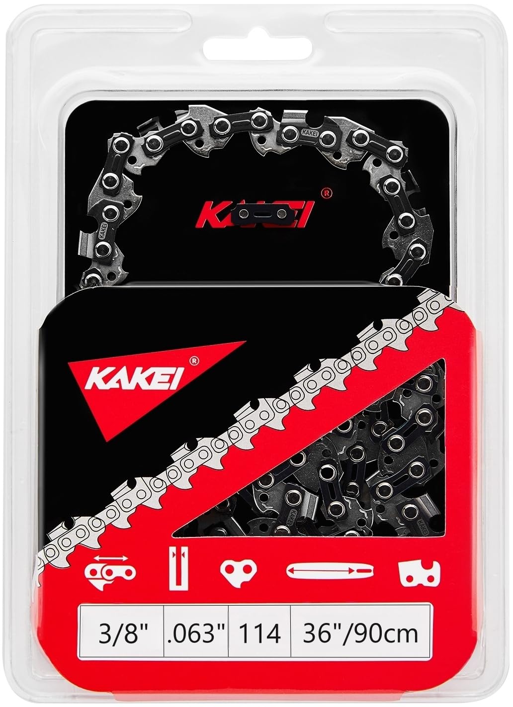 Amazon.com: KAKEI 36 Inch Chainsaw Ripping Chain 3/8" Pitch .063" Gauge ...