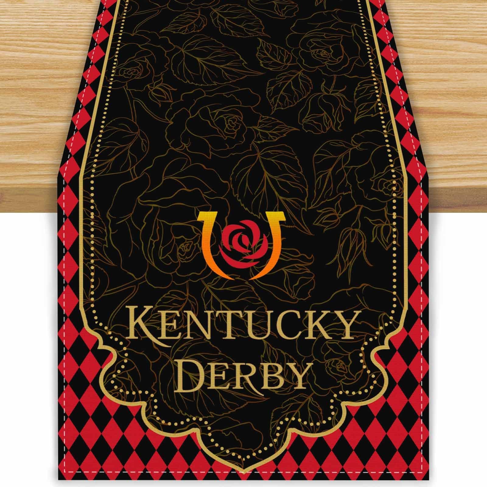 Amazon.com: Artoid Mode Horse Horseshoe Rose Buffalo Plaid Kentucky ...