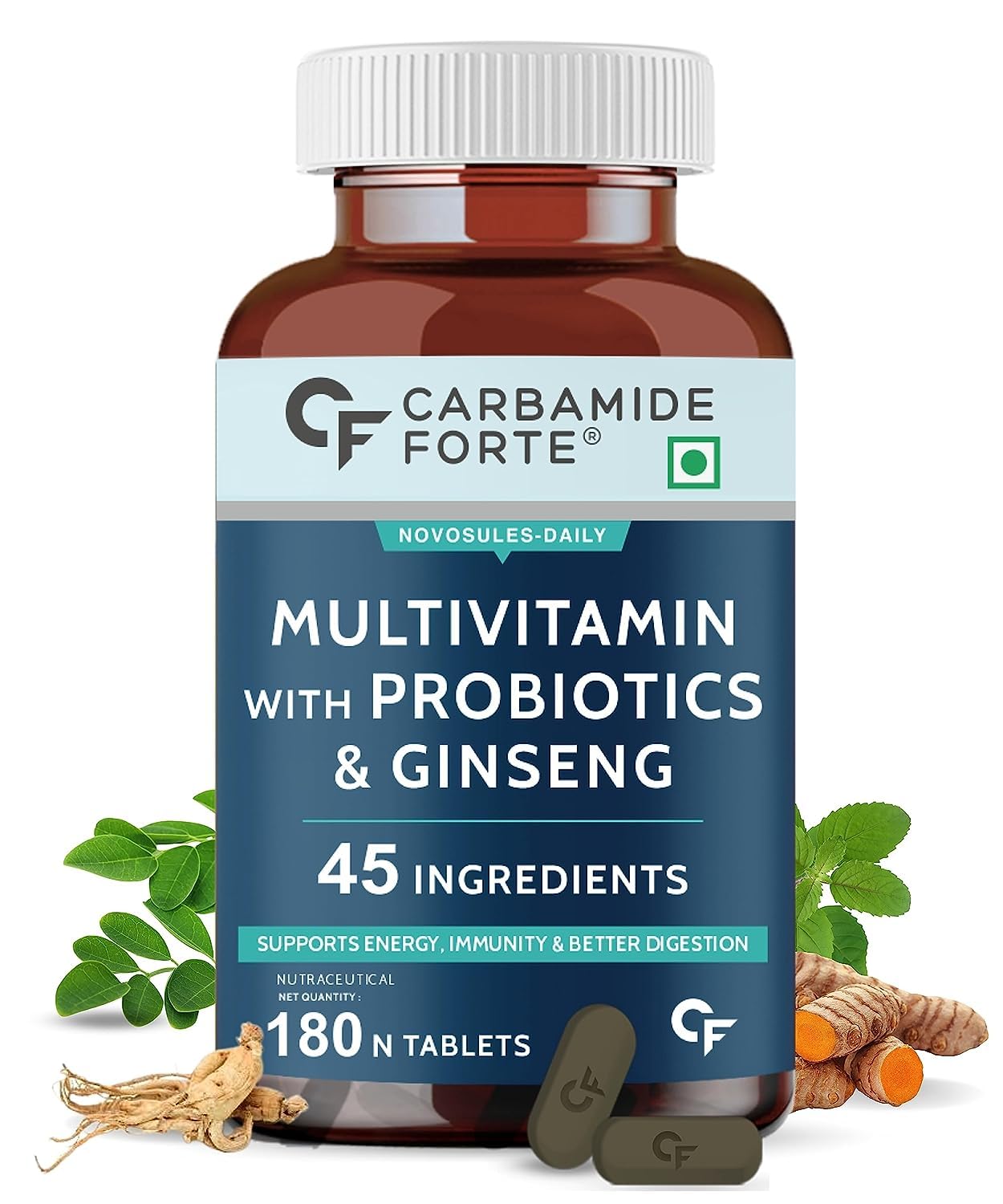 Buy Forte Multi for Men with 45 Ingredients | Multi with Ginseng, Grape ...