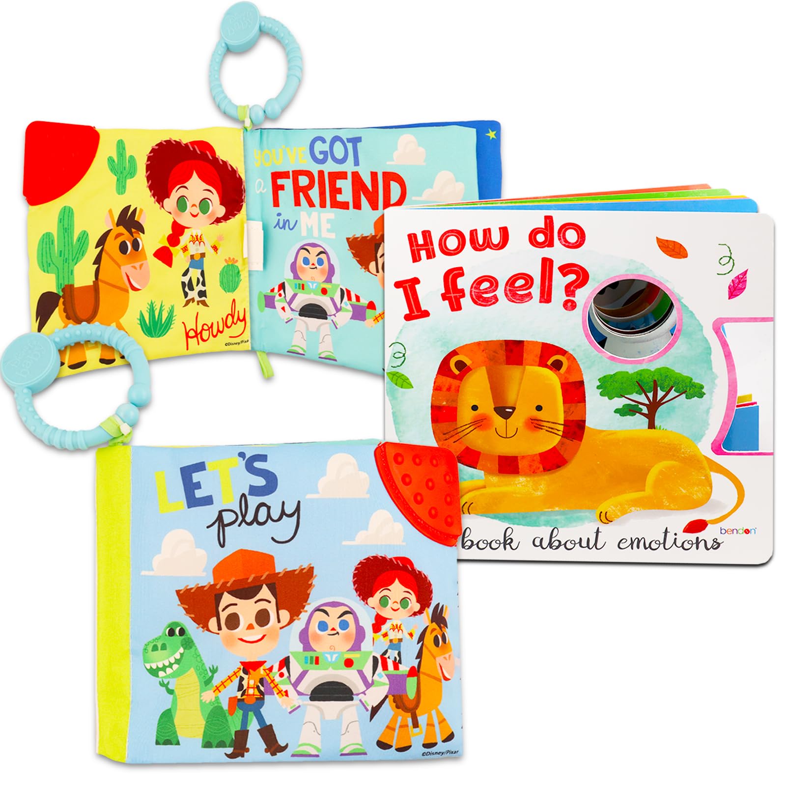 Amazon.com: Disney Baby Soft Book Cloth, Touch and Feel Book Set ...