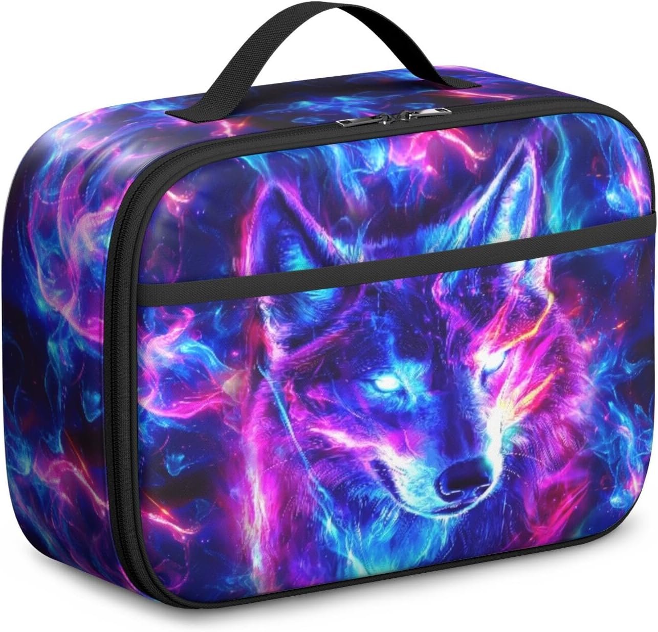 Amazon.com: Quelindra Wolf Lunch Box For Kids Boy Girls Blue Purple ...