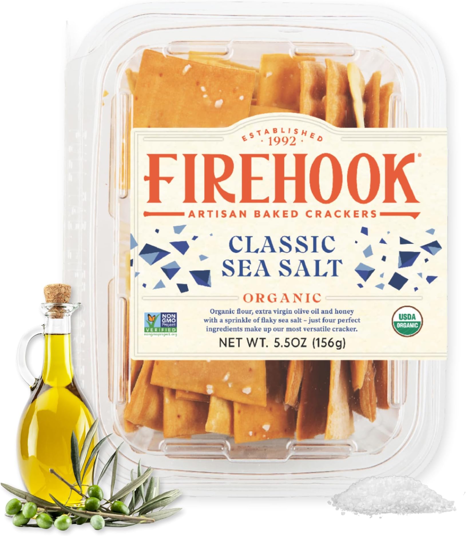 Amazon.com: Firehook Sea Salt Crackers – Artisan Baked, Uniquely ...