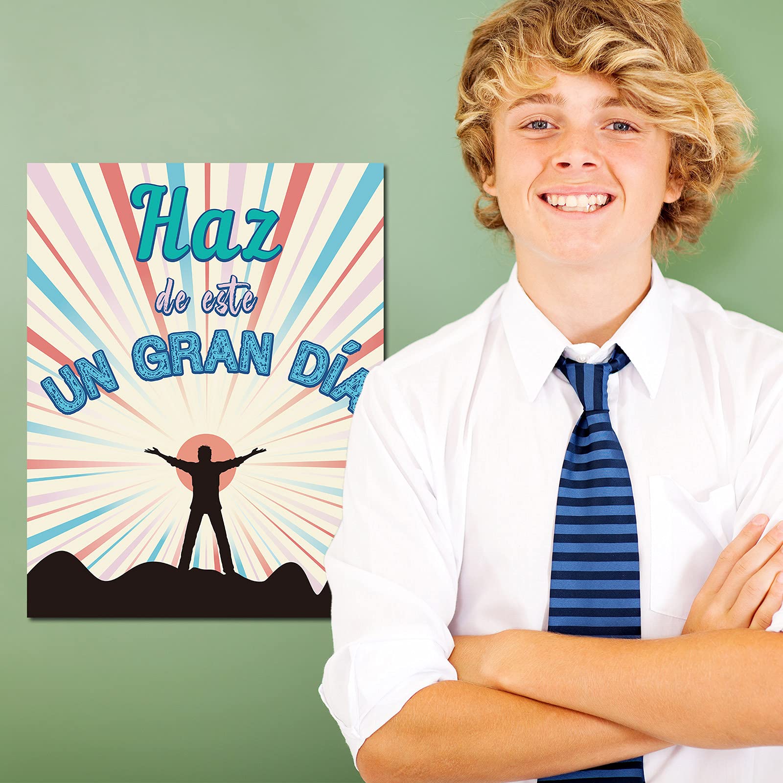 Buy 9 Pieces Spanish Classroom Decorations Spanish Motivational Posters ...