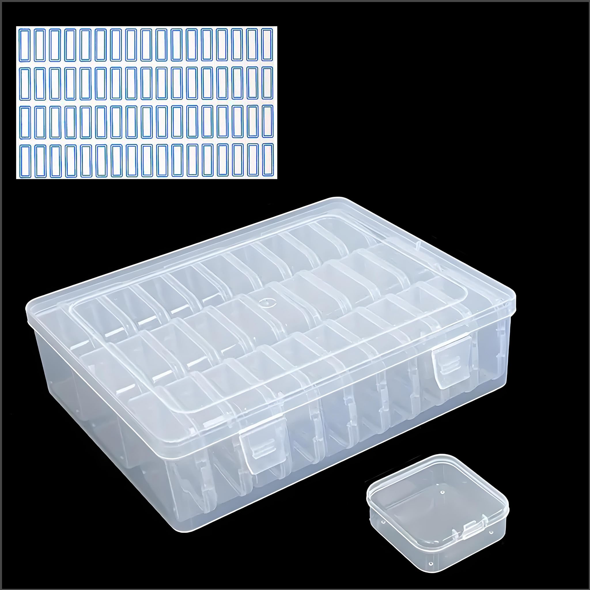 Bead Storage Solutions Bead Organizer Box Set - 30 Small Clear ...