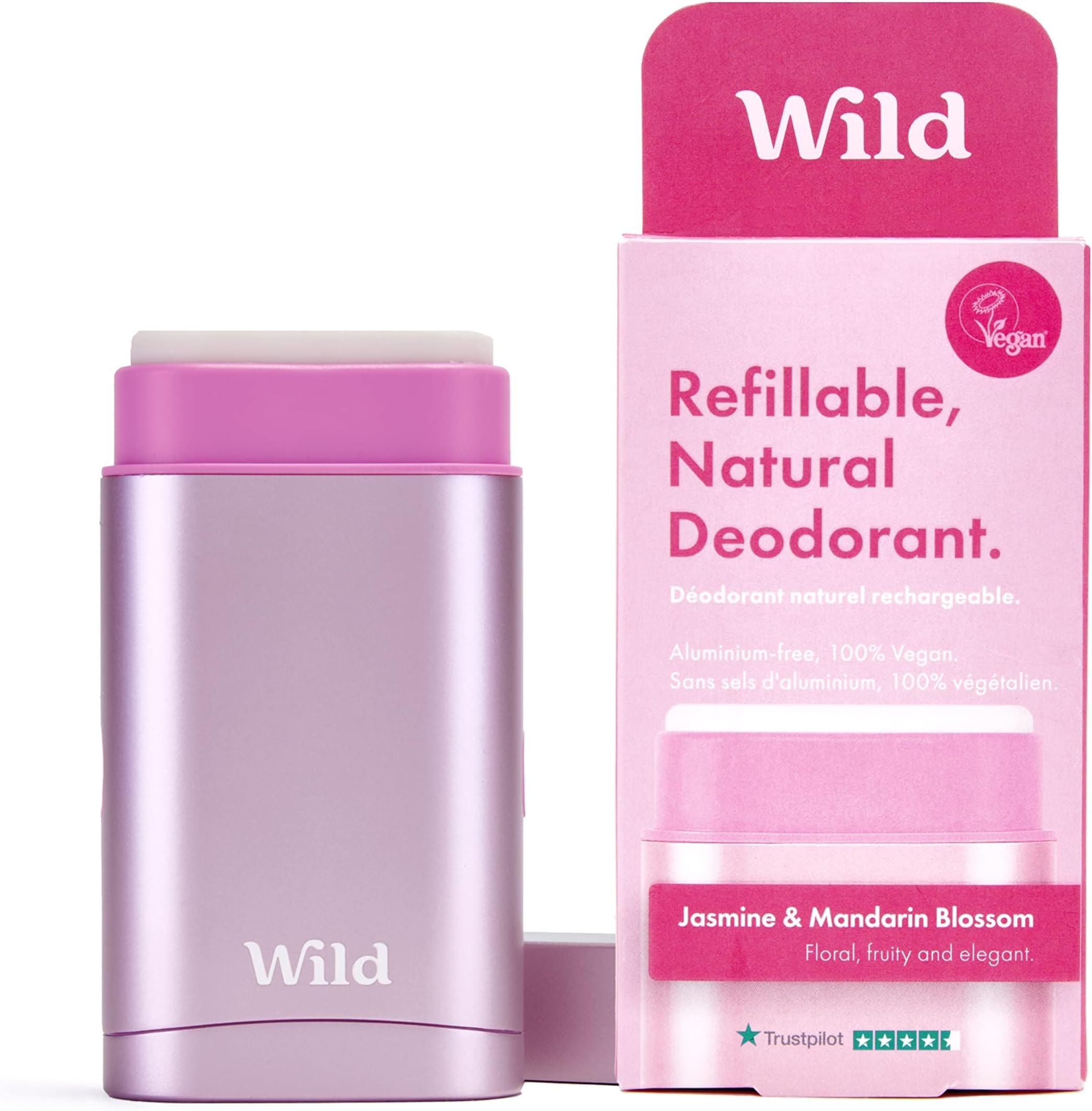 Amazon.com : Wild - Refillable Deodorant - Vegan - Aluminum Free - Long ...