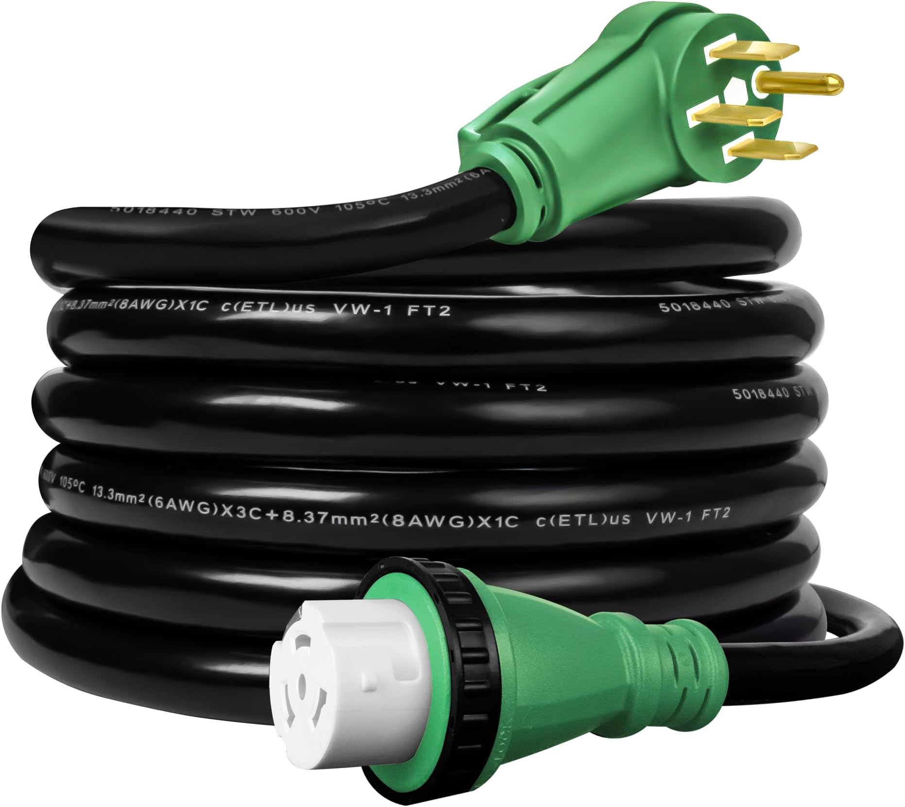 Amazon.com: 50 AMP 15 ft Generator Cord with NEMA 14-50P Plug & NEMA ...